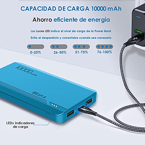 1 Hora Power Bank 10000 mAh Ultra Slim de Bateria Portatil Lámpara inc ...